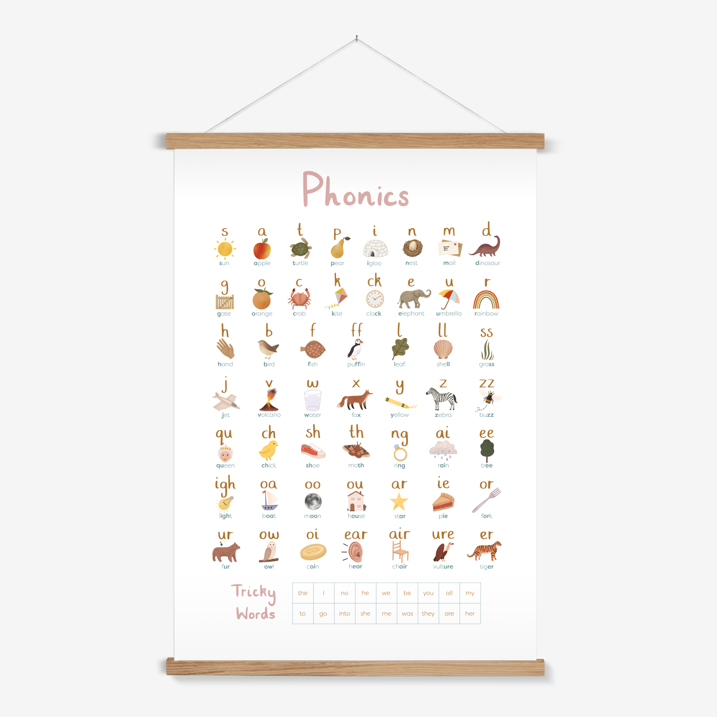 Phonics in pink / Print with Hanger – Kid of the Village
