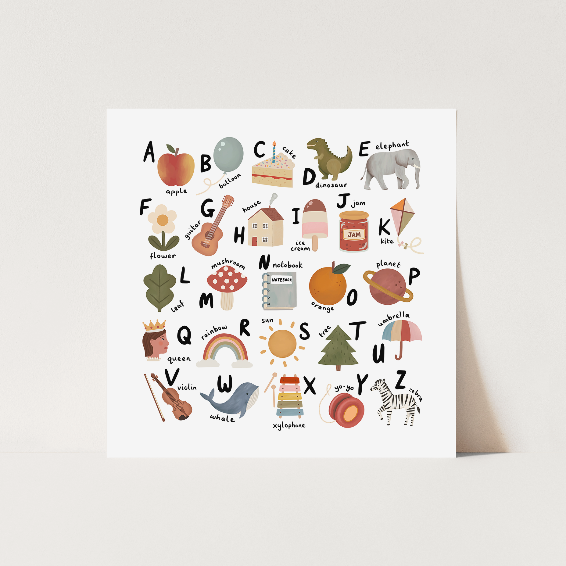 Alphabet square / Fine Art Print – Kid of the Village