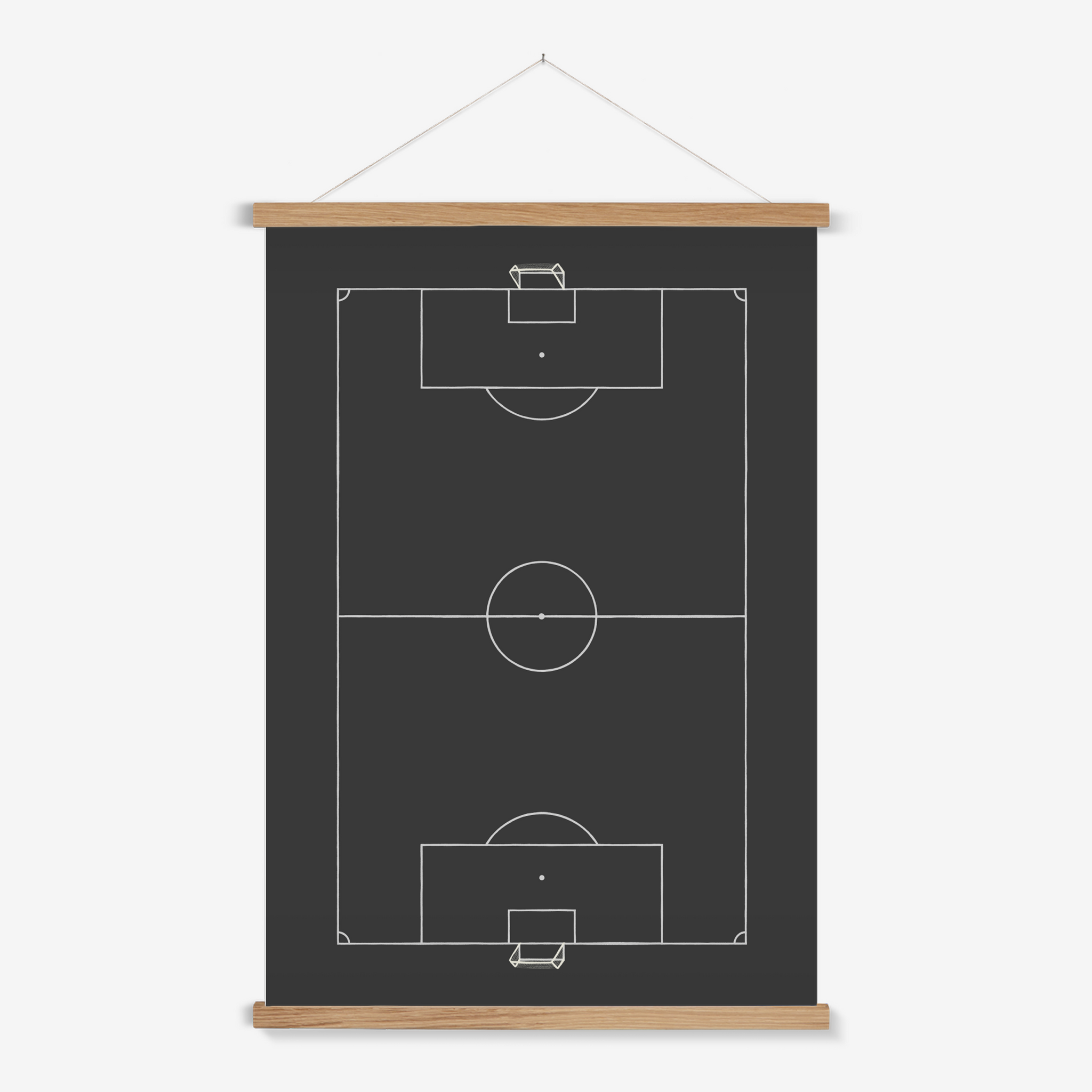 Football pitch in black / Print with Hanger – Kid of the Village