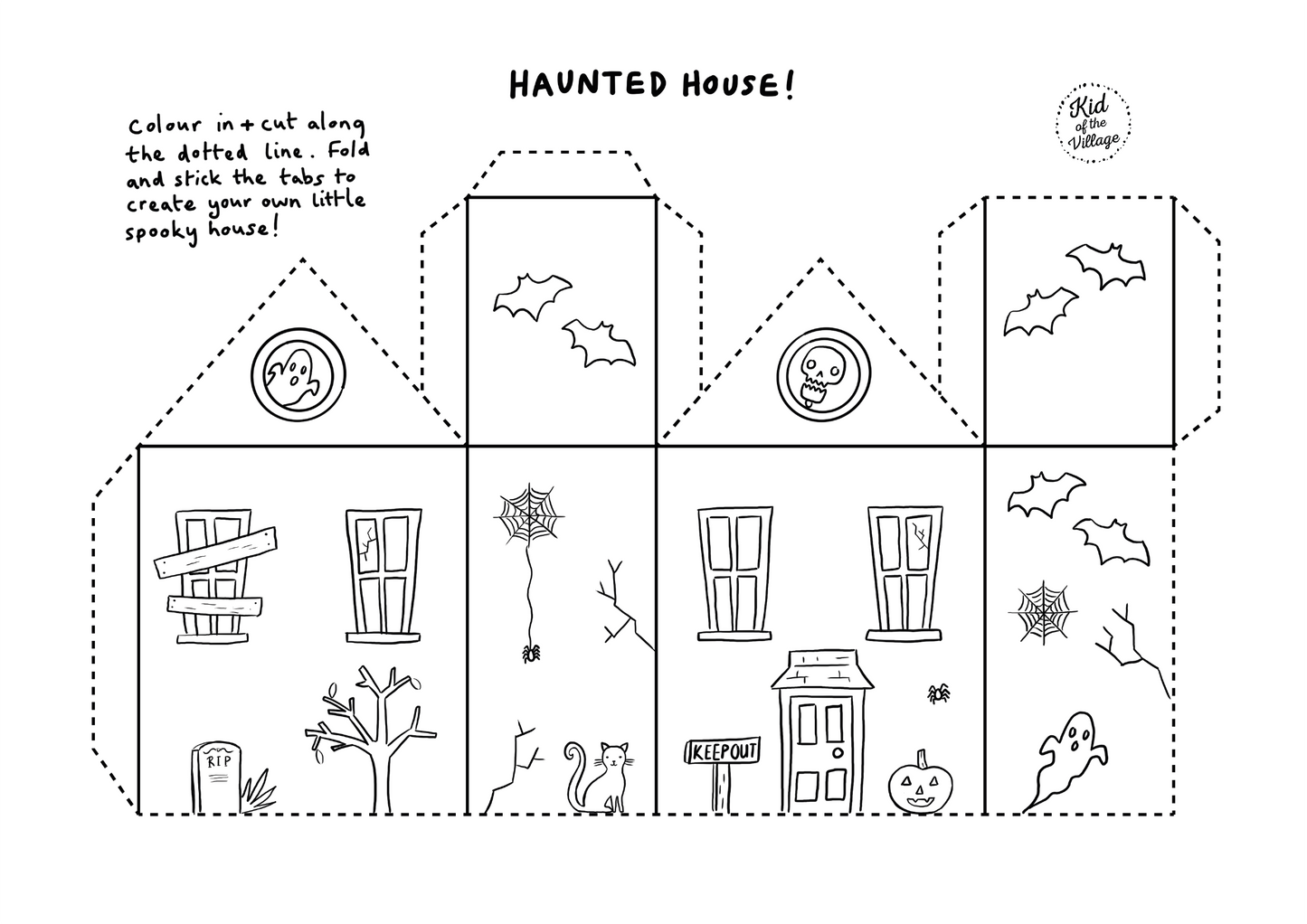 Haunted House Printable – Kid of the Village