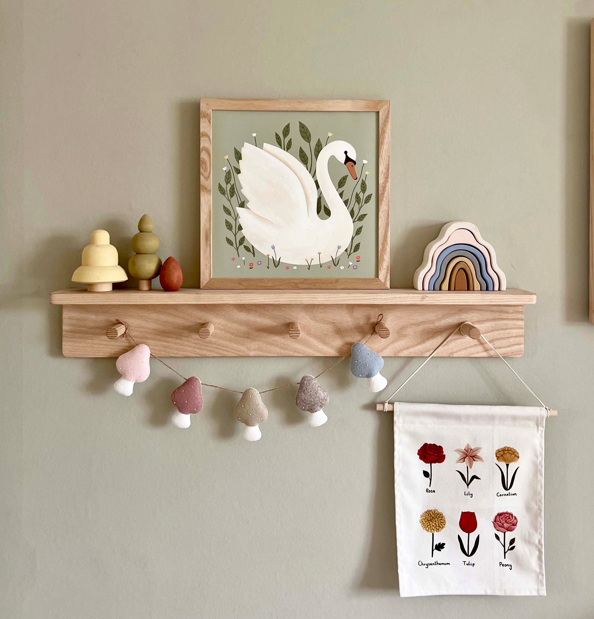 Swan in sage / Fine Art Print – Kid of the Village