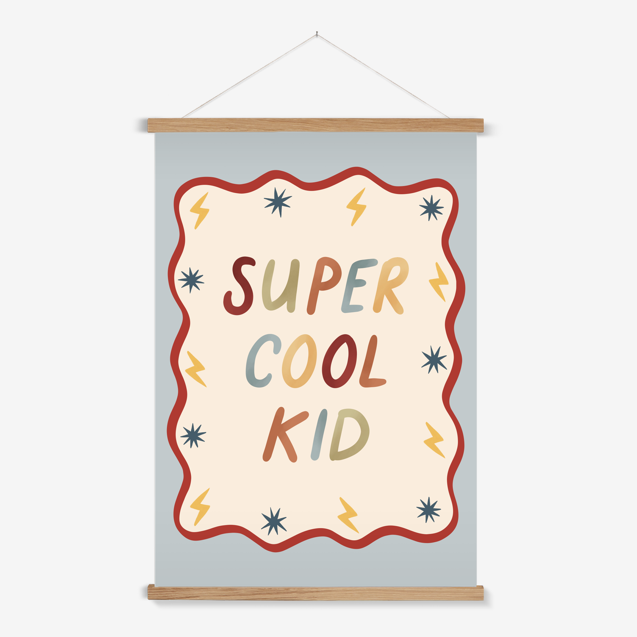 Super Cool Kid in blue / Print with Hanger – Kid of the Village