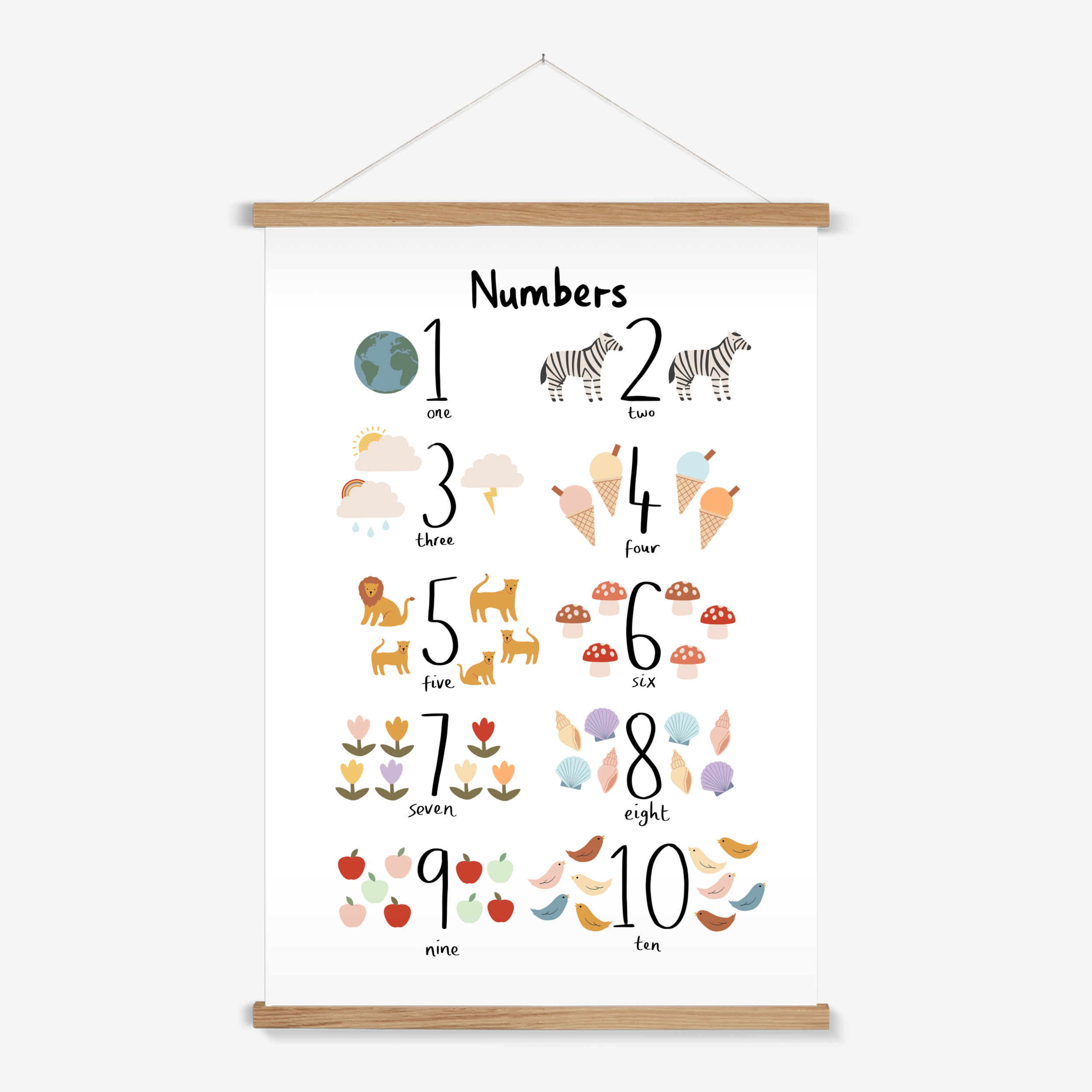 Numbers / Print with Hanger – Kid of the Village