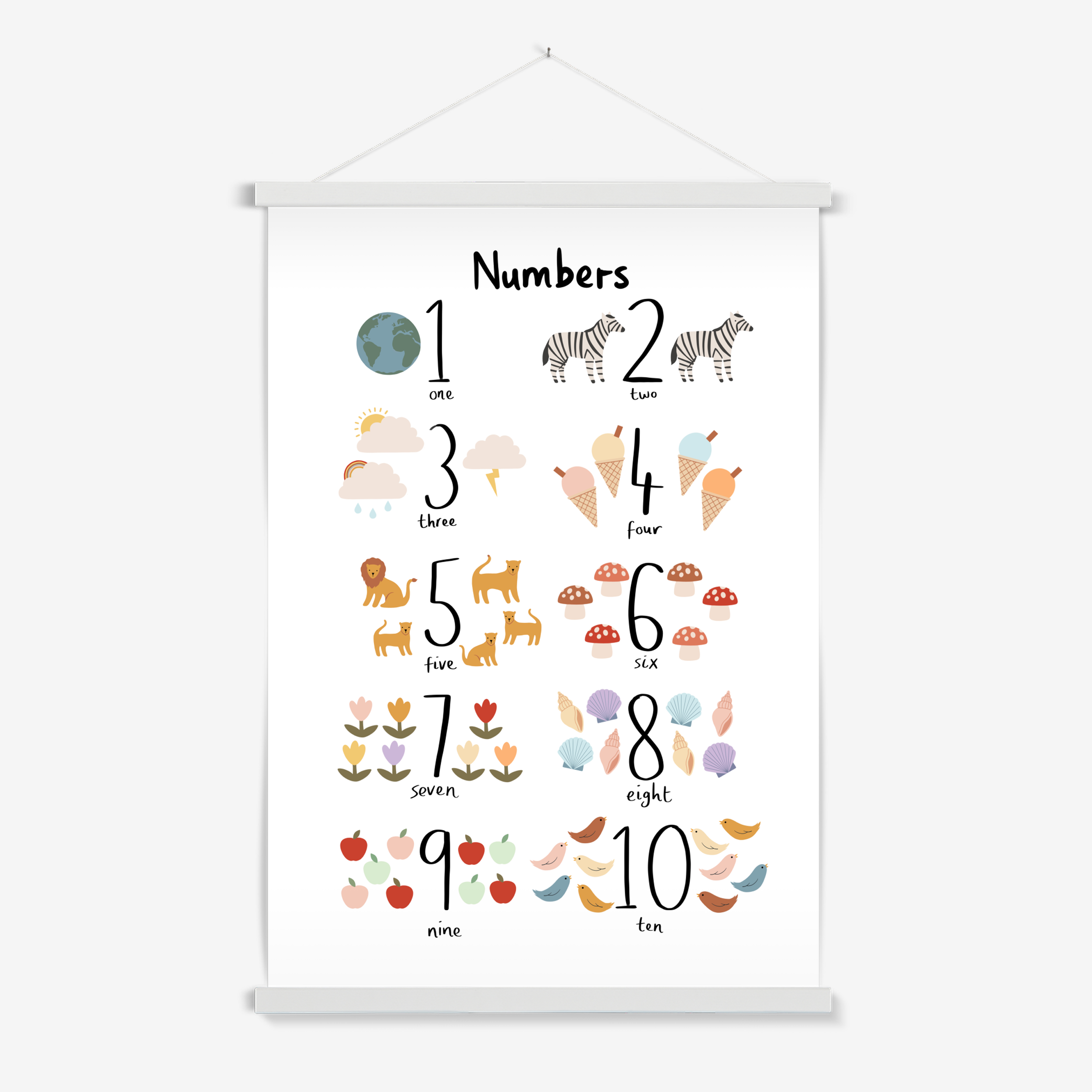 Numbers / Print with Hanger – Kid of the Village