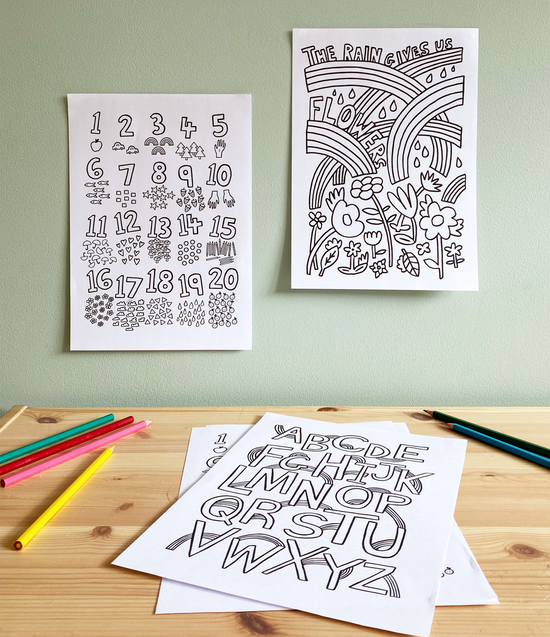 Rainbow Alphabet Colouring Printable – Kid of the Village